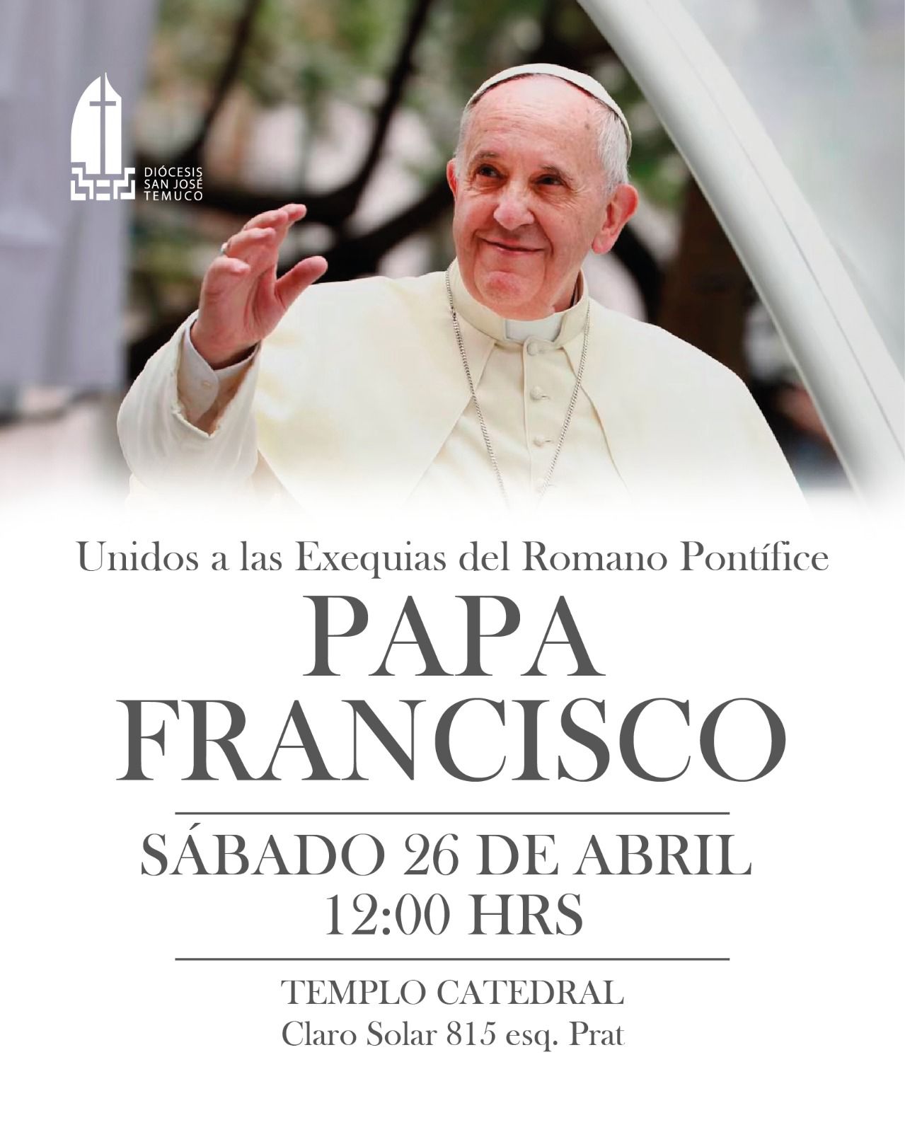 Misa Diocesana por el Romano Pontífice Papa Francisco - Diócesis de Temuco